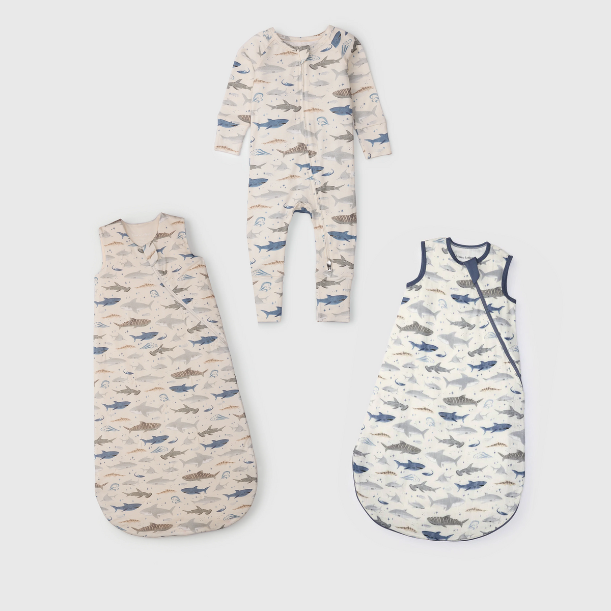 Baby Sleep System Bundle - Smiley Sharks – LOULOU LOLLIPOP CA